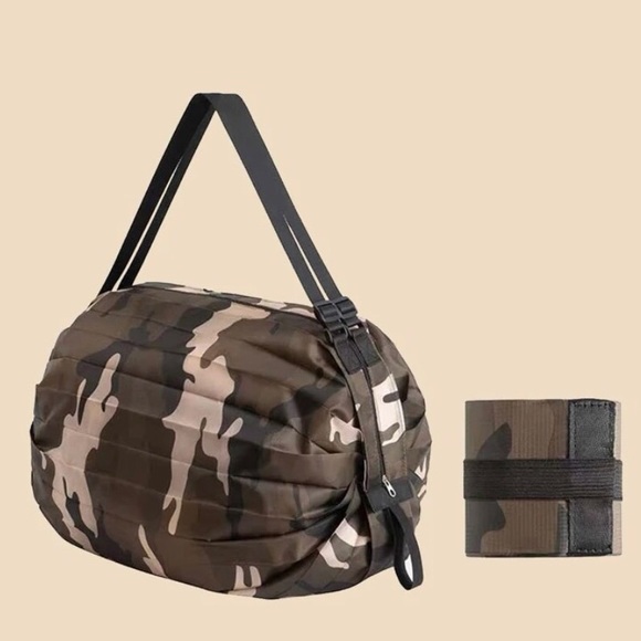 Bags | New Foldable Compact Camouflage Camo Duffel Bag Errand Shoulder ...